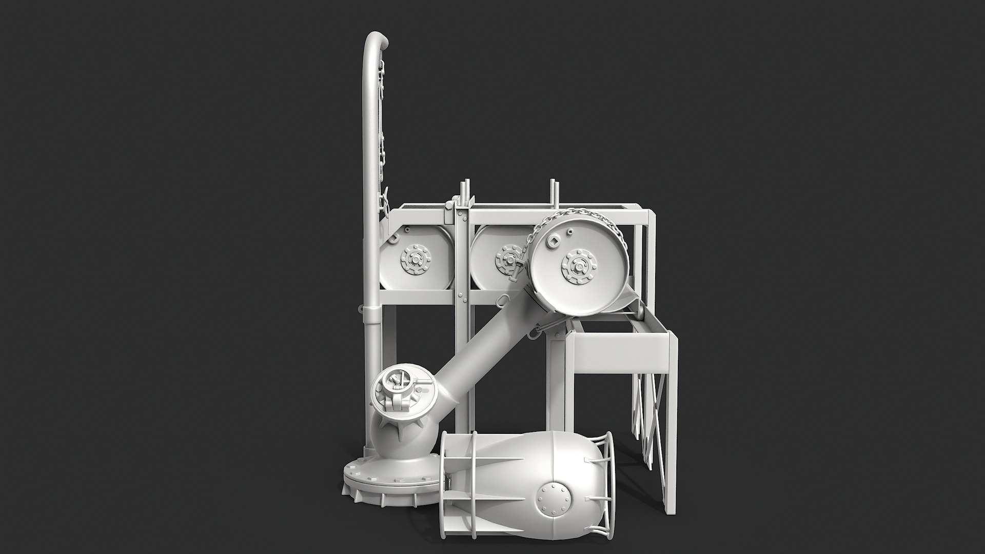 Depth Charge Projector Mk6 loader 3D - TurboSquid 1920345