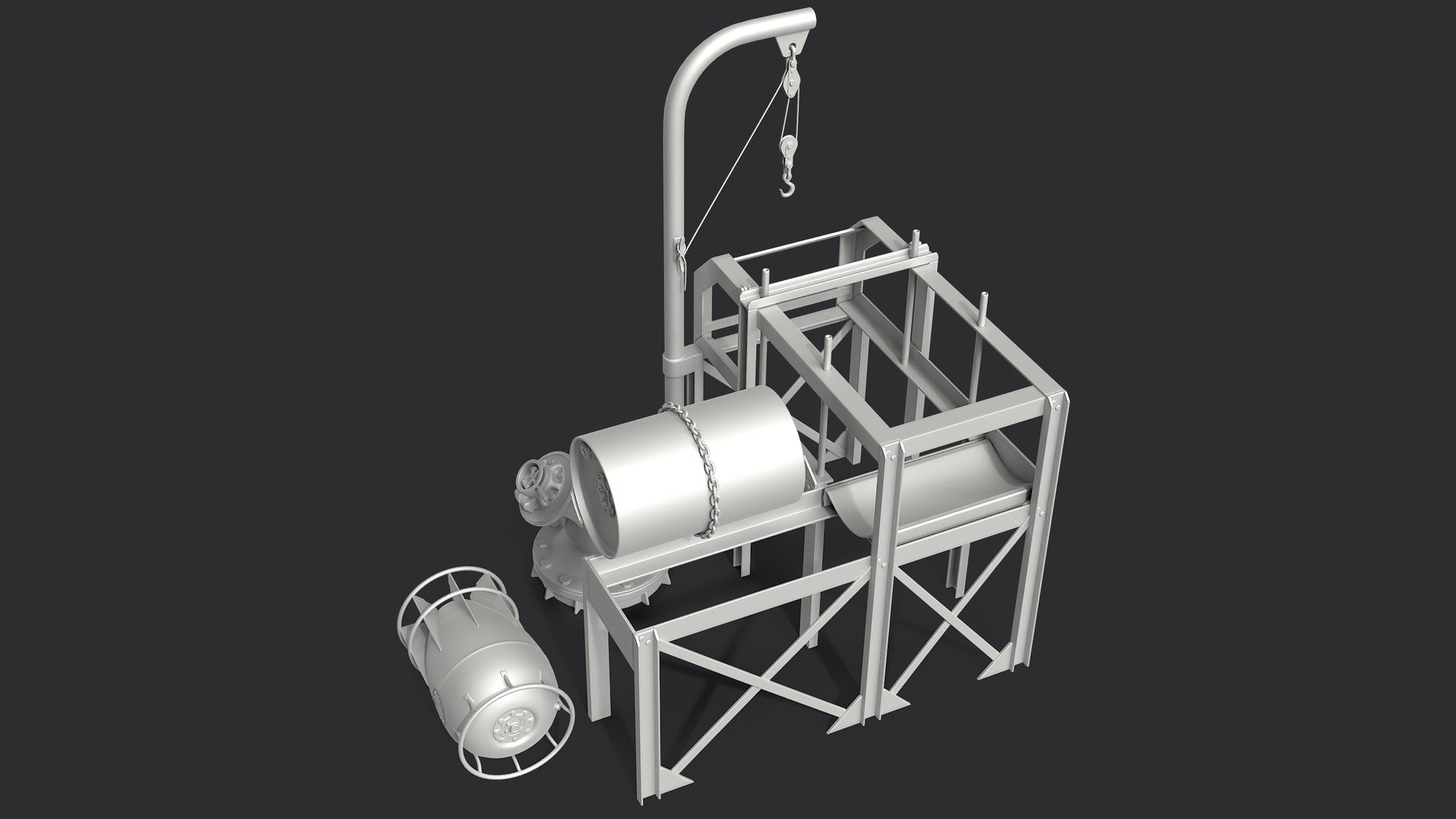 Depth Charge Projector Mk6 loader 3D - TurboSquid 1920345