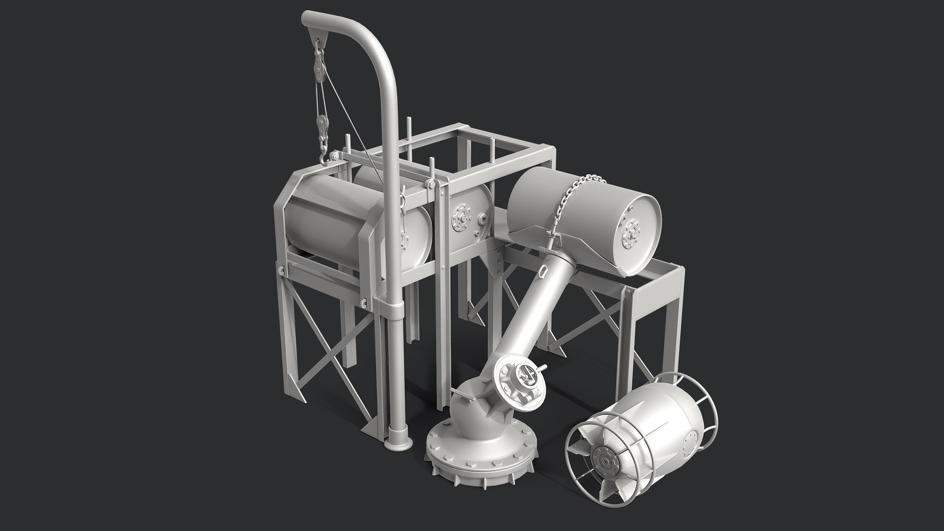 Depth Charge Projector Mk6 loader 3D - TurboSquid 1920345