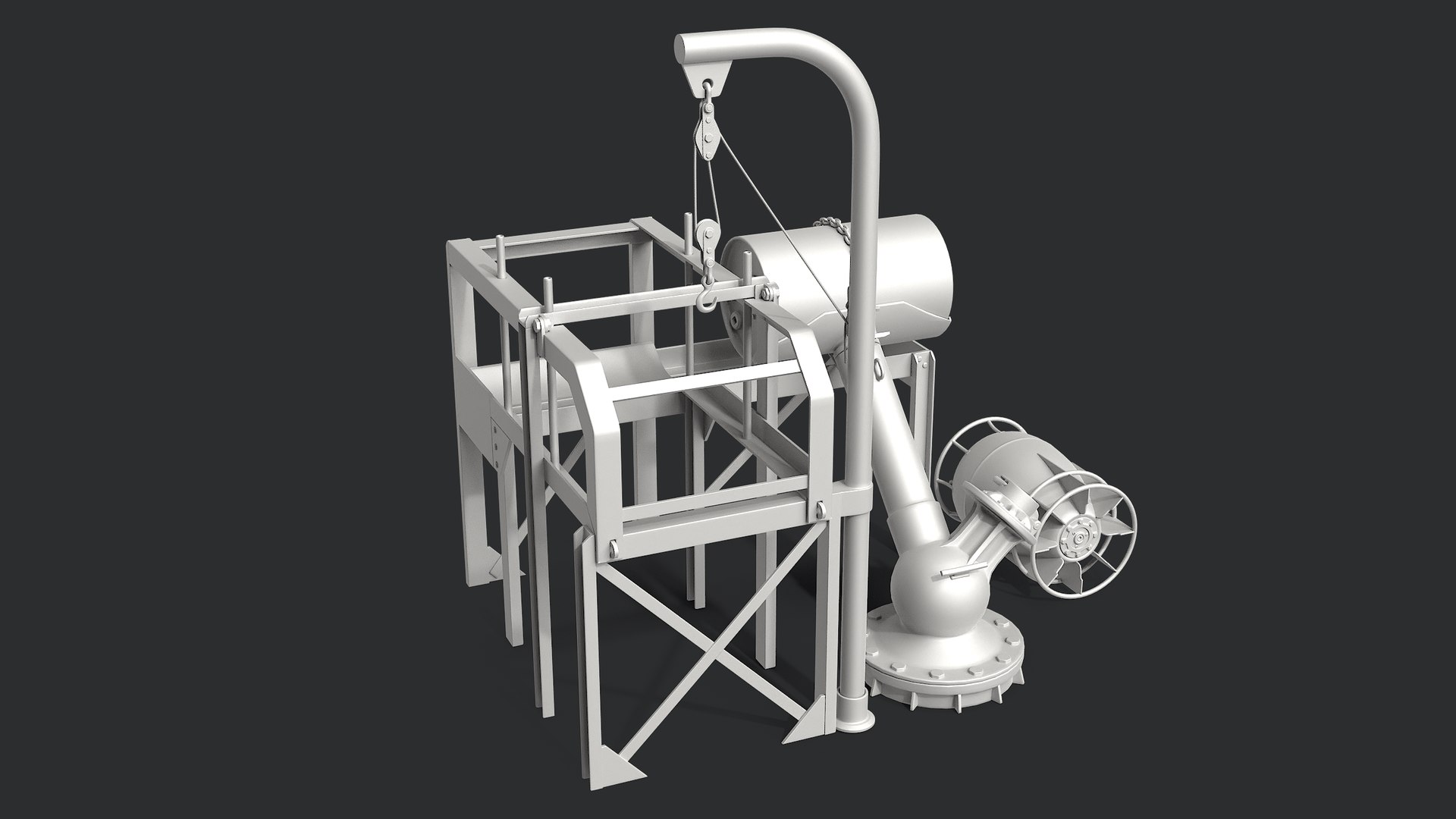 Depth Charge Projector Mk6 loader 3D - TurboSquid 1920345