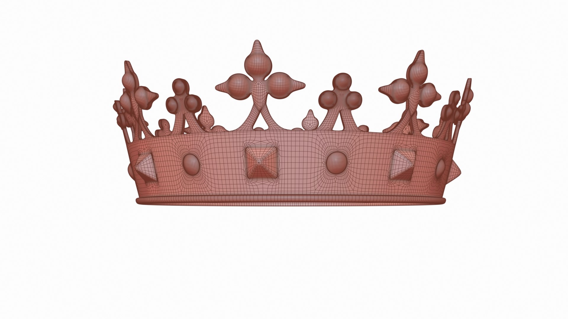 3D Golden Scratched Crown model - TurboSquid 1906675