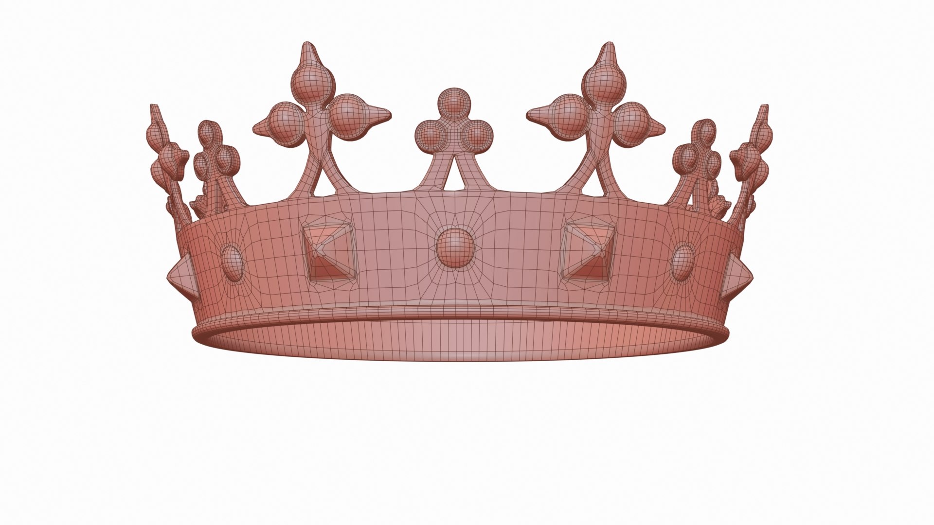3D Golden Scratched Crown model - TurboSquid 1906675