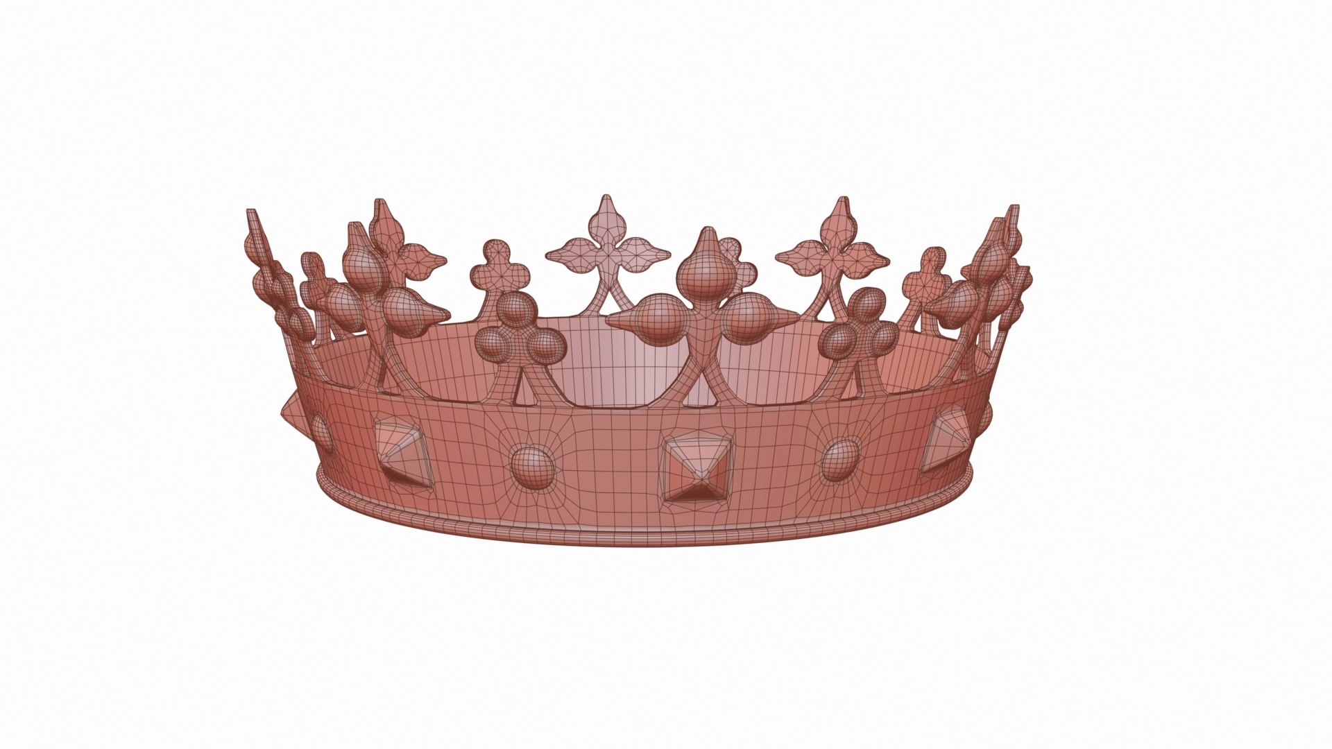 3D Golden Scratched Crown model - TurboSquid 1906675