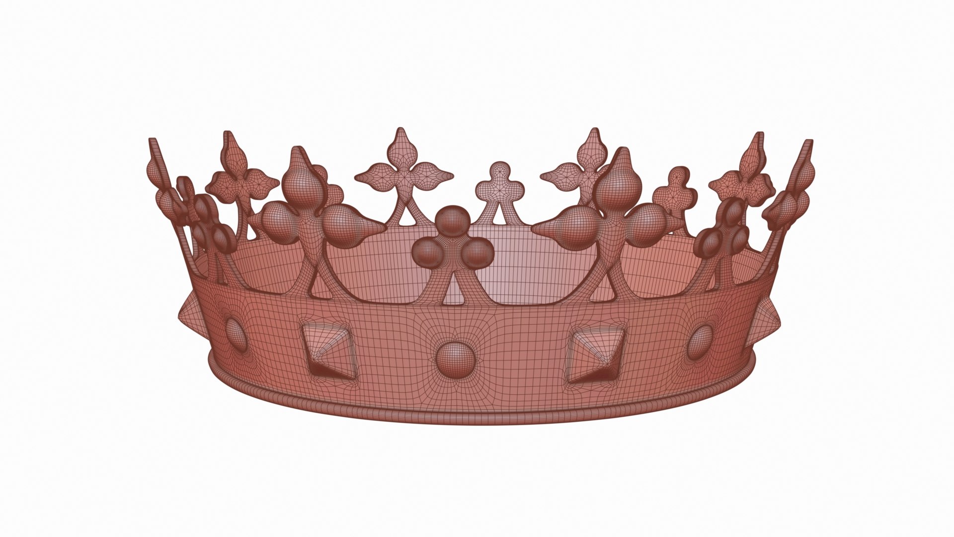 3D Golden Scratched Crown model - TurboSquid 1906675