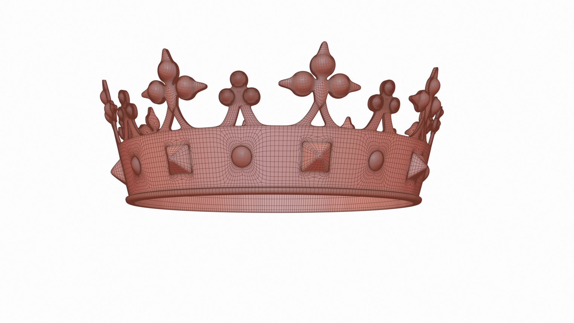 3D Golden Scratched Crown model - TurboSquid 1906675