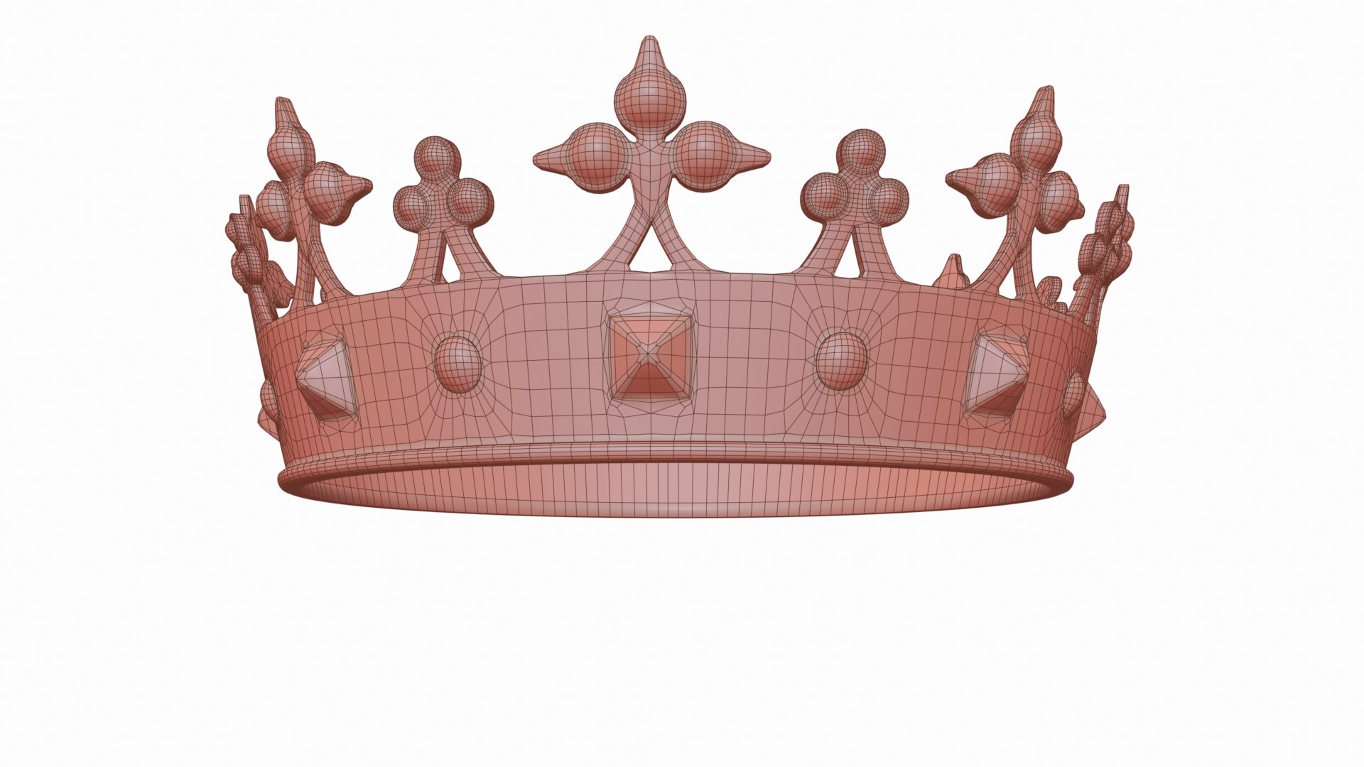 3D Golden Scratched Crown model - TurboSquid 1906675