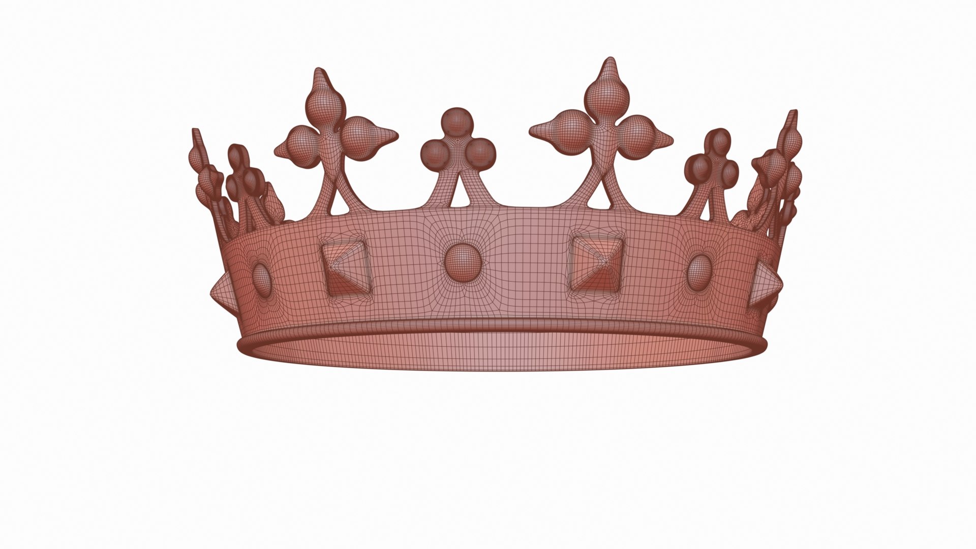 3D Golden Scratched Crown model - TurboSquid 1906675