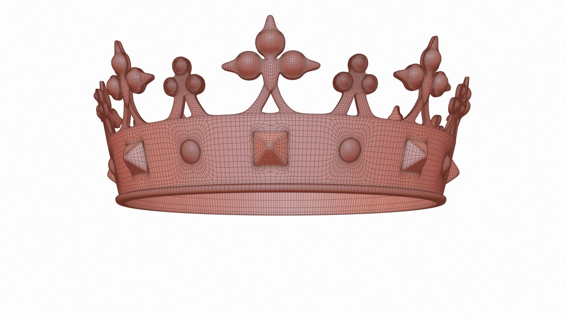 3D Golden Scratched Crown model - TurboSquid 1906675