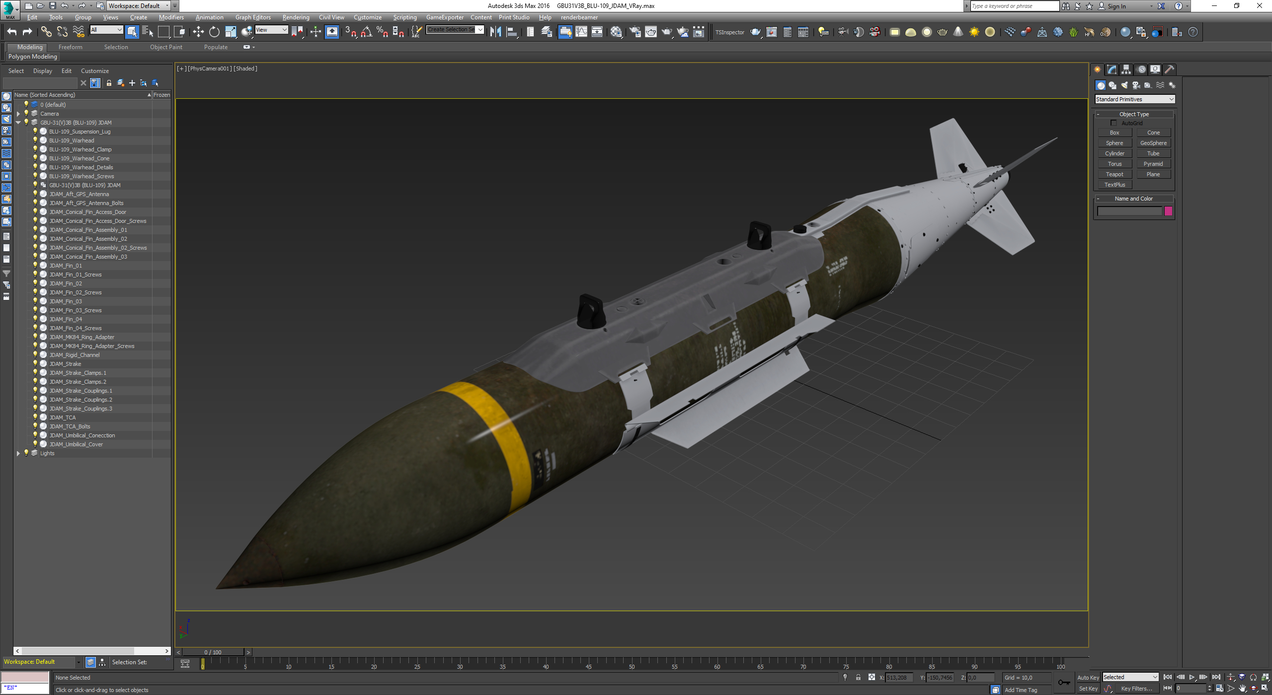 3d Gbu 31 V Jdam Bomb Model