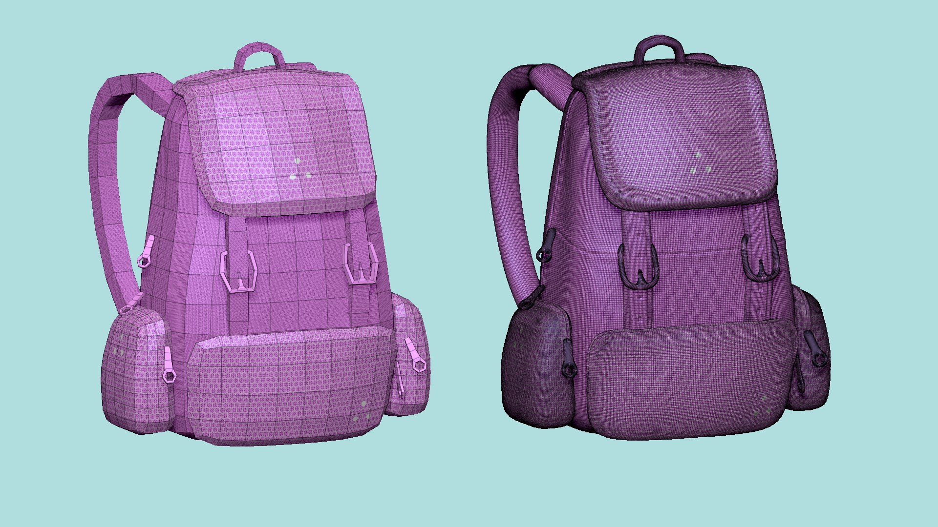 3D Basic Pink Backpack - Character Fashion Design model - TurboSquid ...