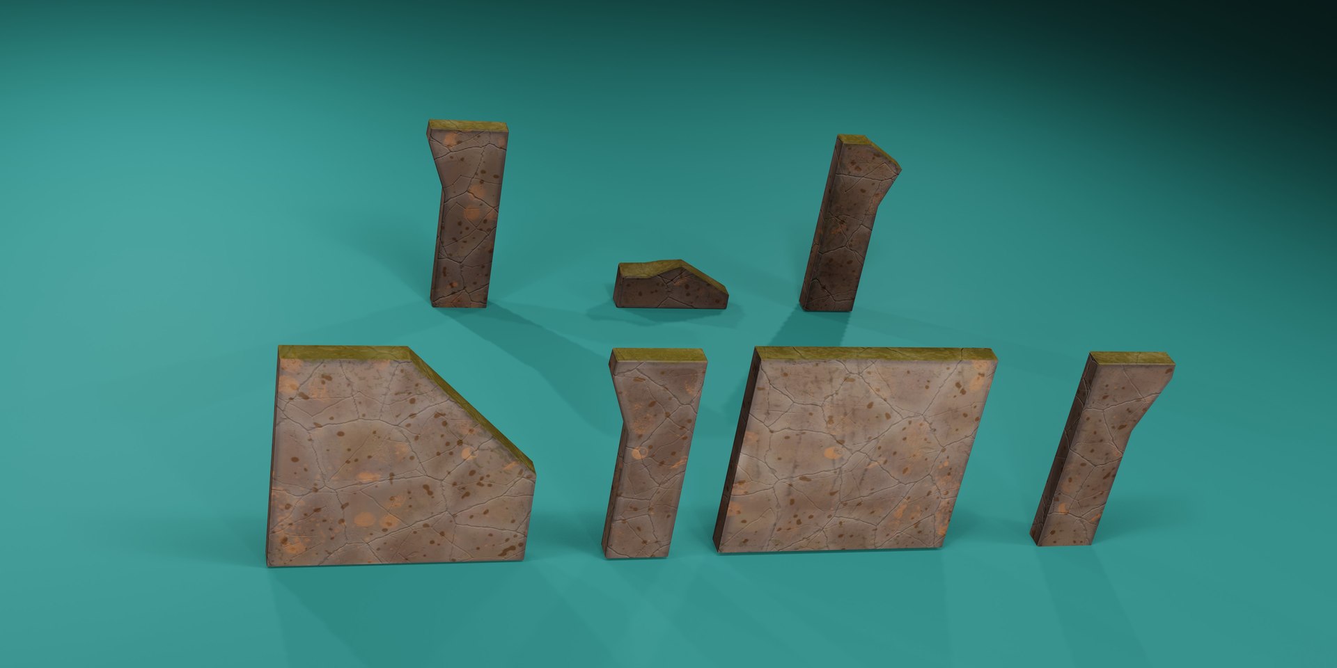 3D Modular Stylized Ruin - TurboSquid 2279650