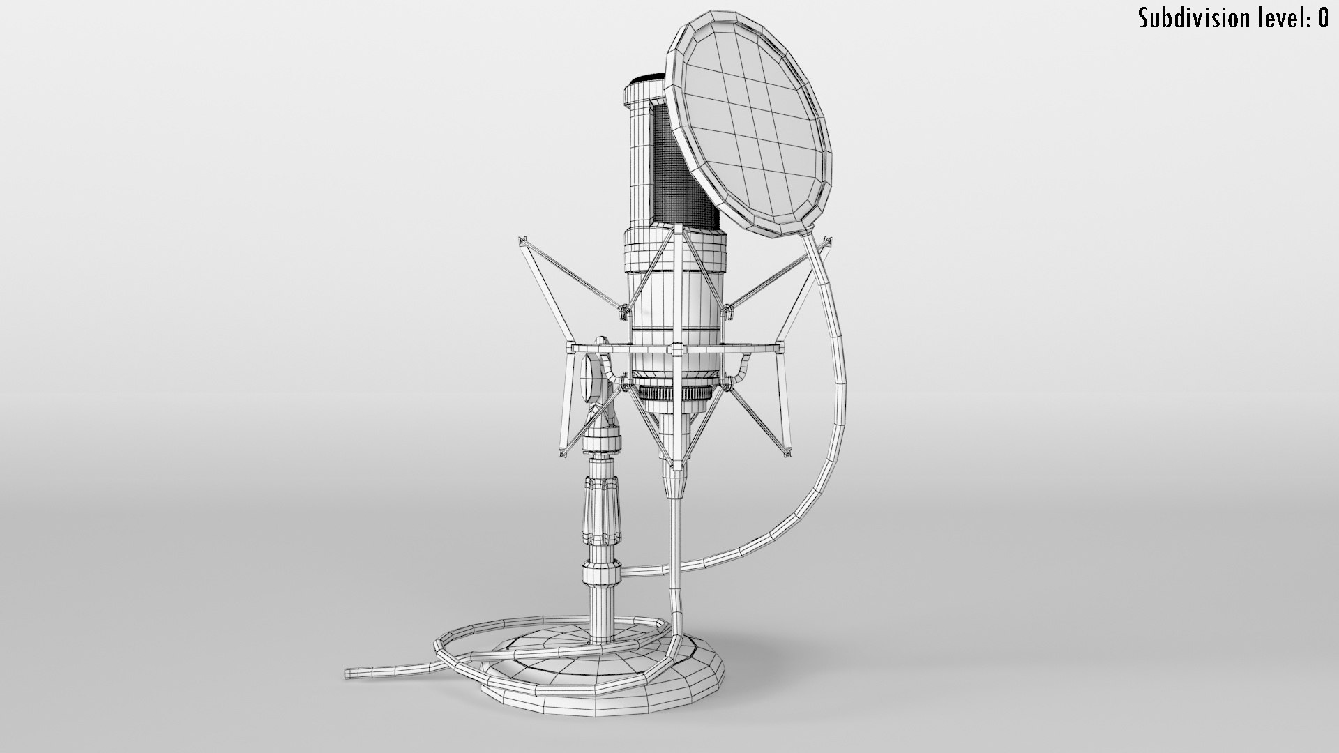 3D Model Condenser Microphone Desktop Stand - TurboSquid 1660556