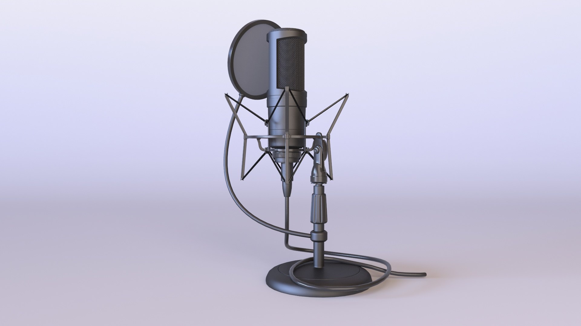 3D Model Condenser Microphone Desktop Stand - TurboSquid 1660556