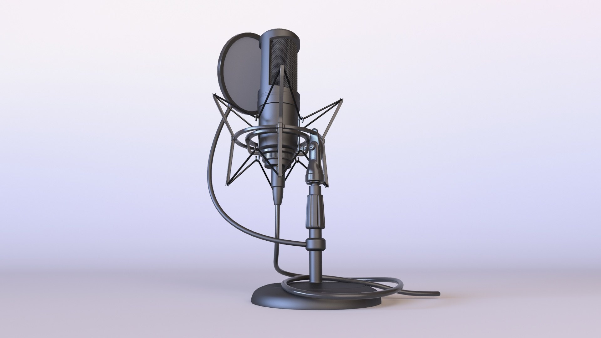 3D Model Condenser Microphone Desktop Stand - TurboSquid 1660556