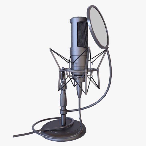 3D model condenser microphone desktop stand - TurboSquid 1660556