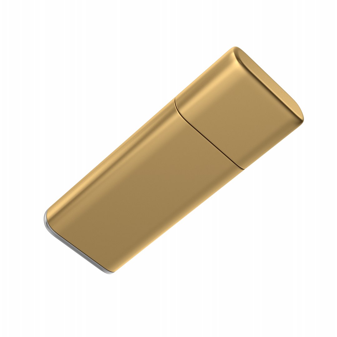 3D USB Flash Drive Gold - TurboSquid 1976773