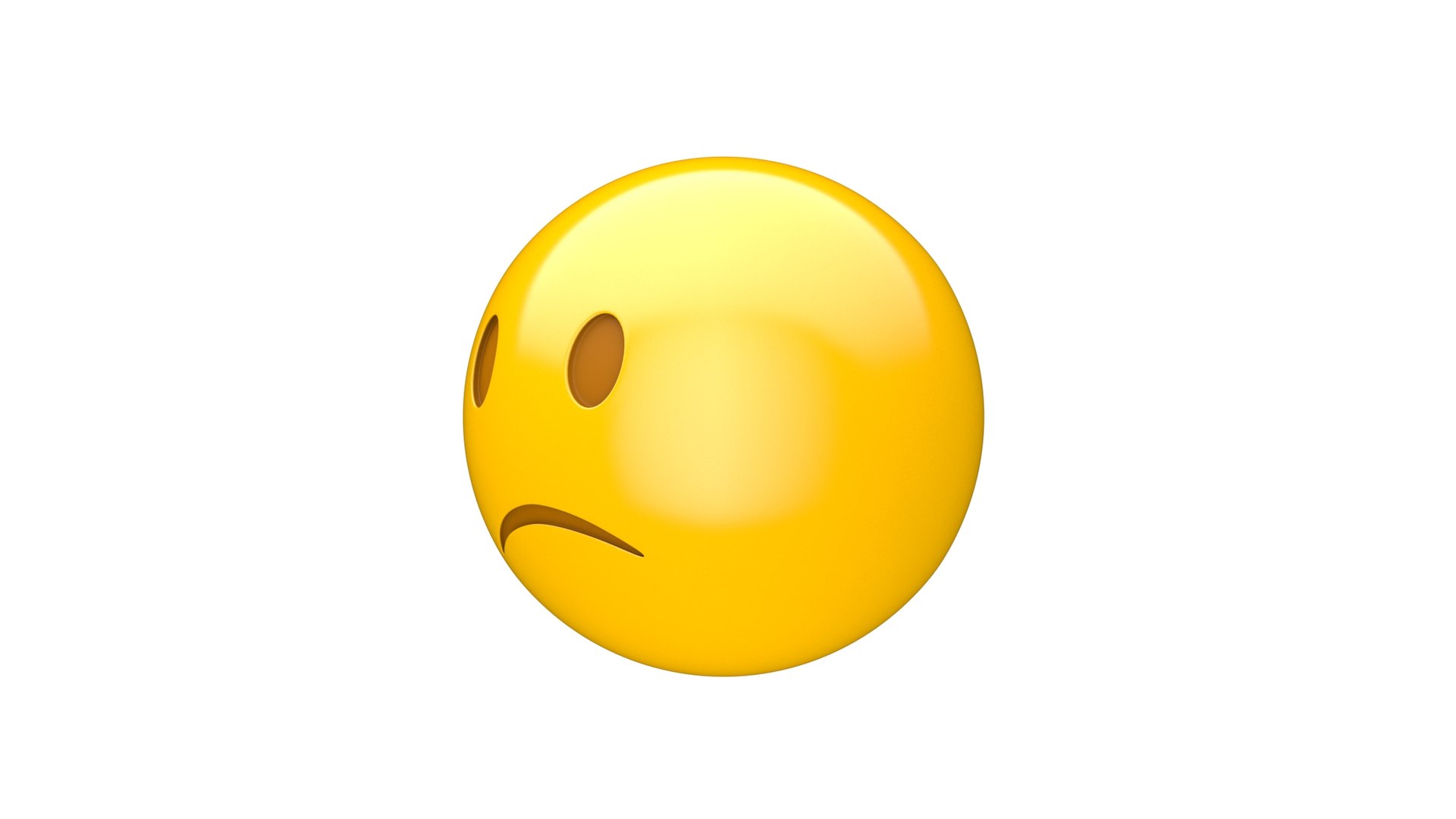 Apple Slightly Frowning Face Model - TurboSquid 1771699