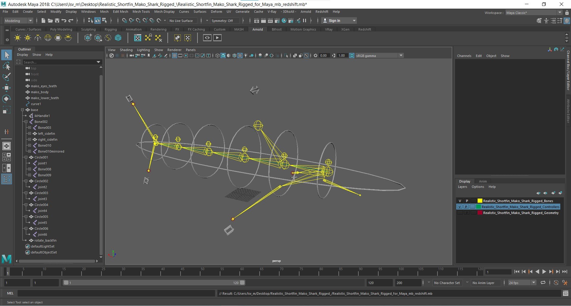3D Model Realistic Shortfin Mako Shark Rigged For Maya - TurboSquid 2357126