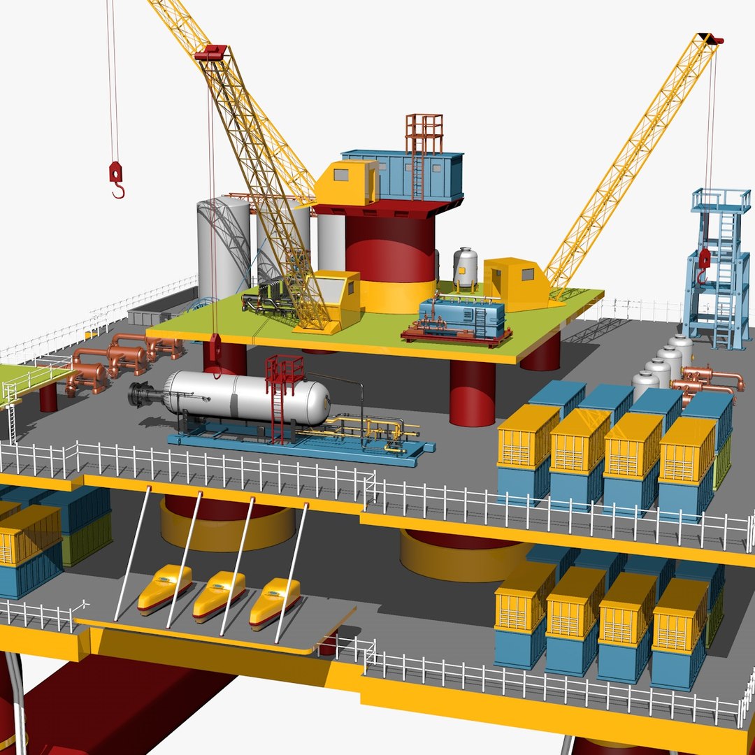 3d Oil Platform Model