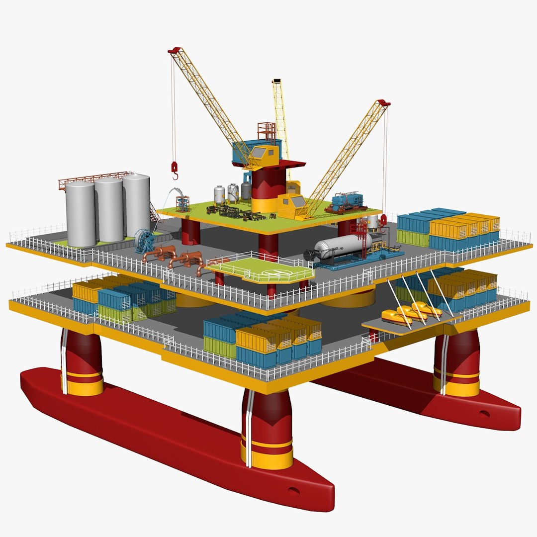 3d Oil Platform Model