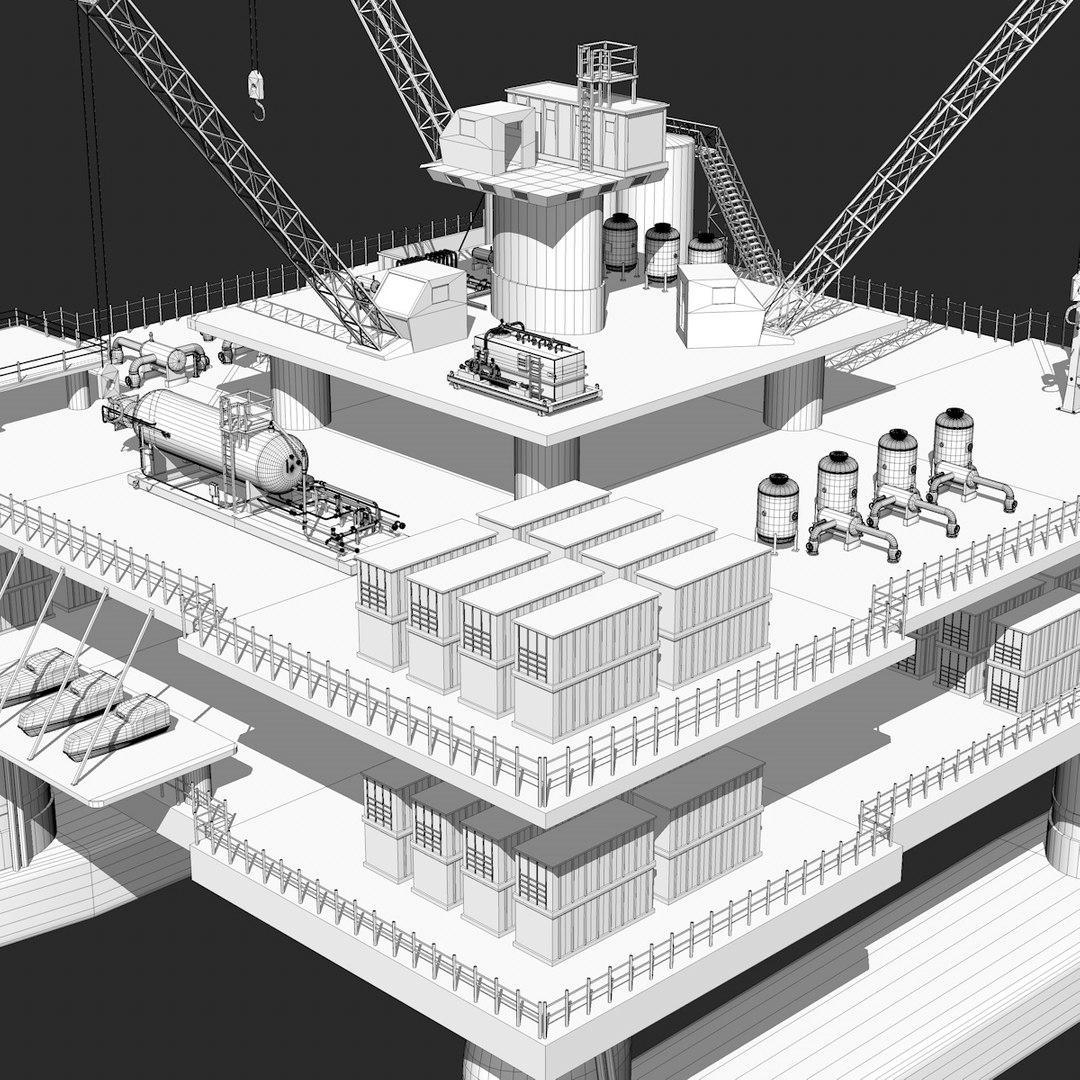 3d Oil Platform Model