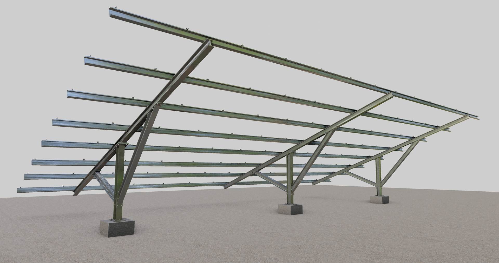 Solar Panel Steel Construction Type 19 3D Model - TurboSquid 2146658