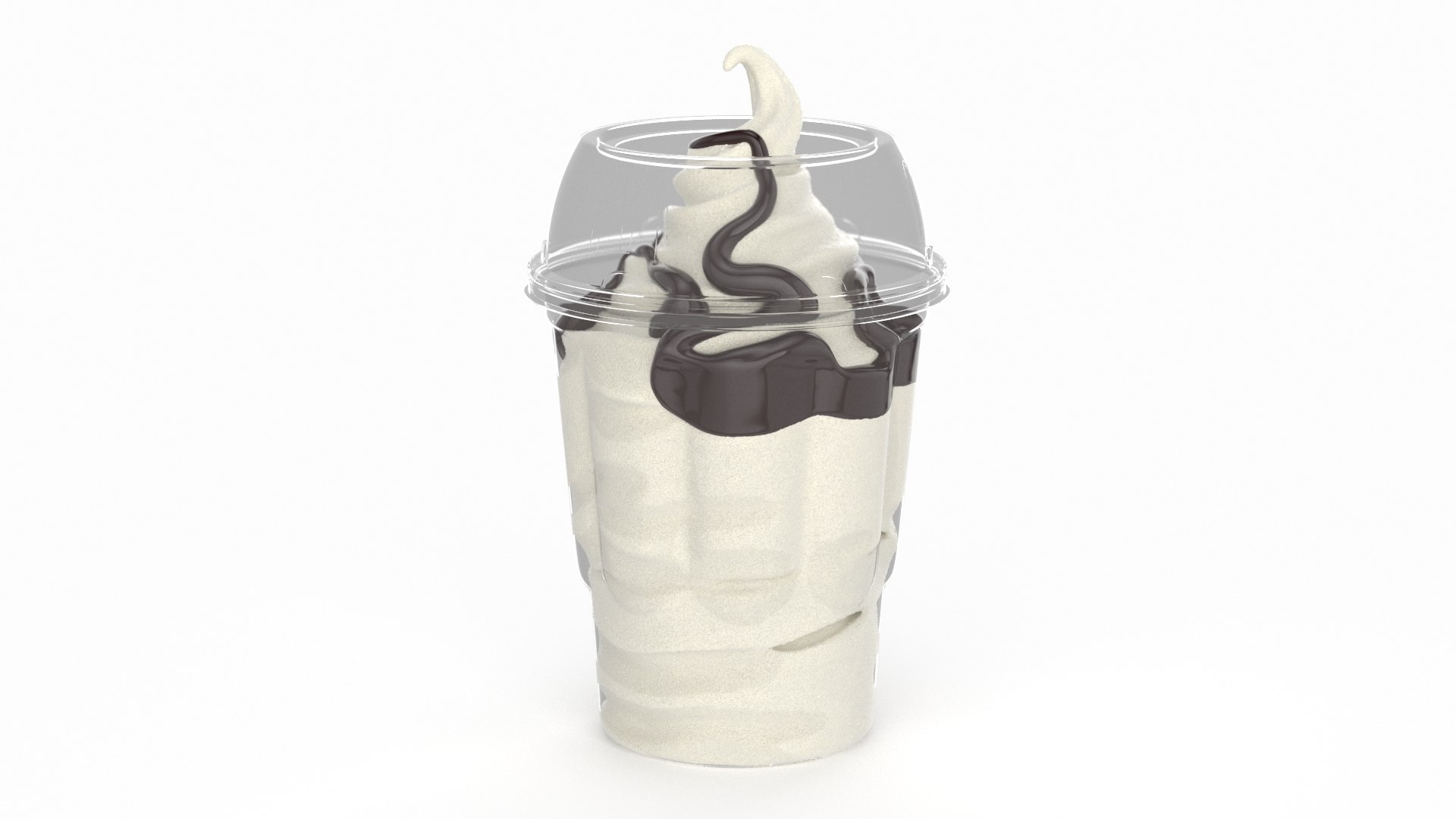 McDonalds McSundae Ice Cream With Chocolate Topping 3D Model ...