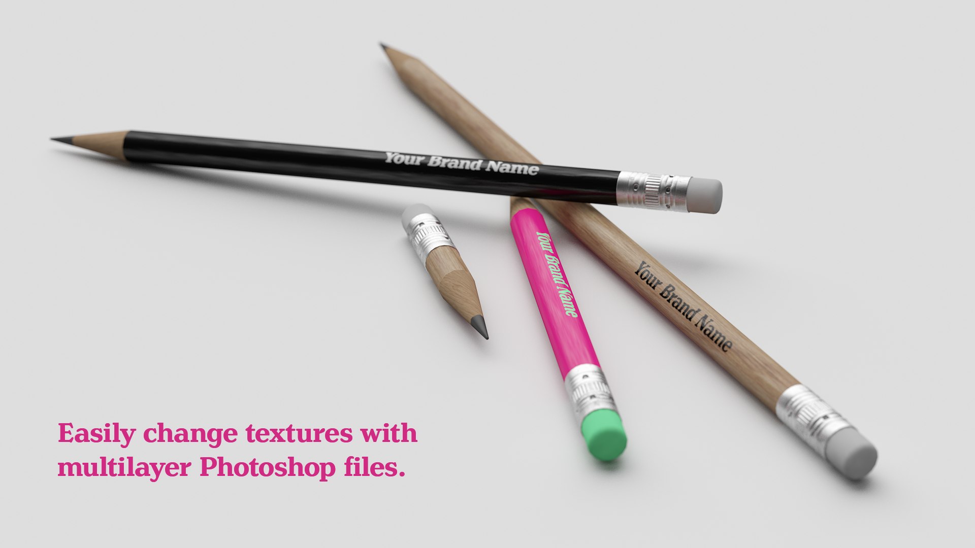 3D Generic Pencil Mockup Rigged - TurboSquid 1588481