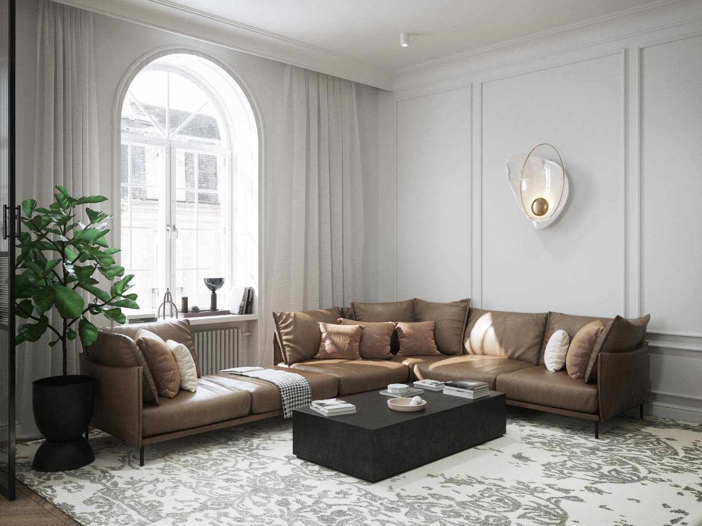 3D Modern Classic Interior Scene For Cinema 4D And Octane Render Model ...