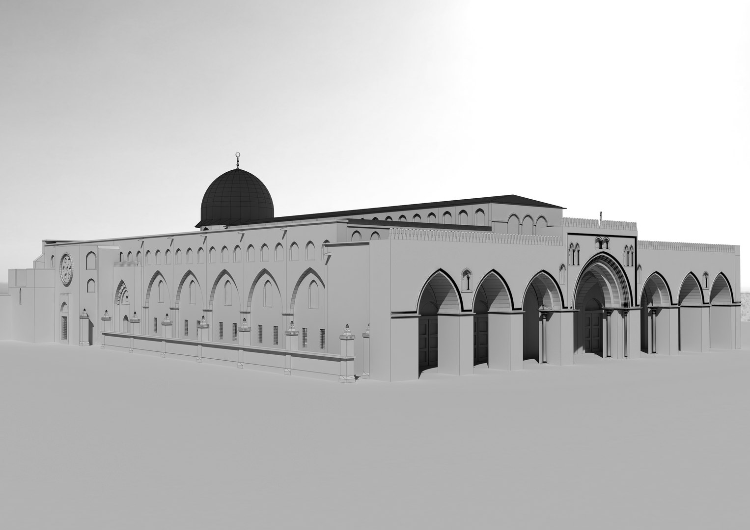 3D Al-aqsa Mosque Architecture Interior Model - TurboSquid 1333008