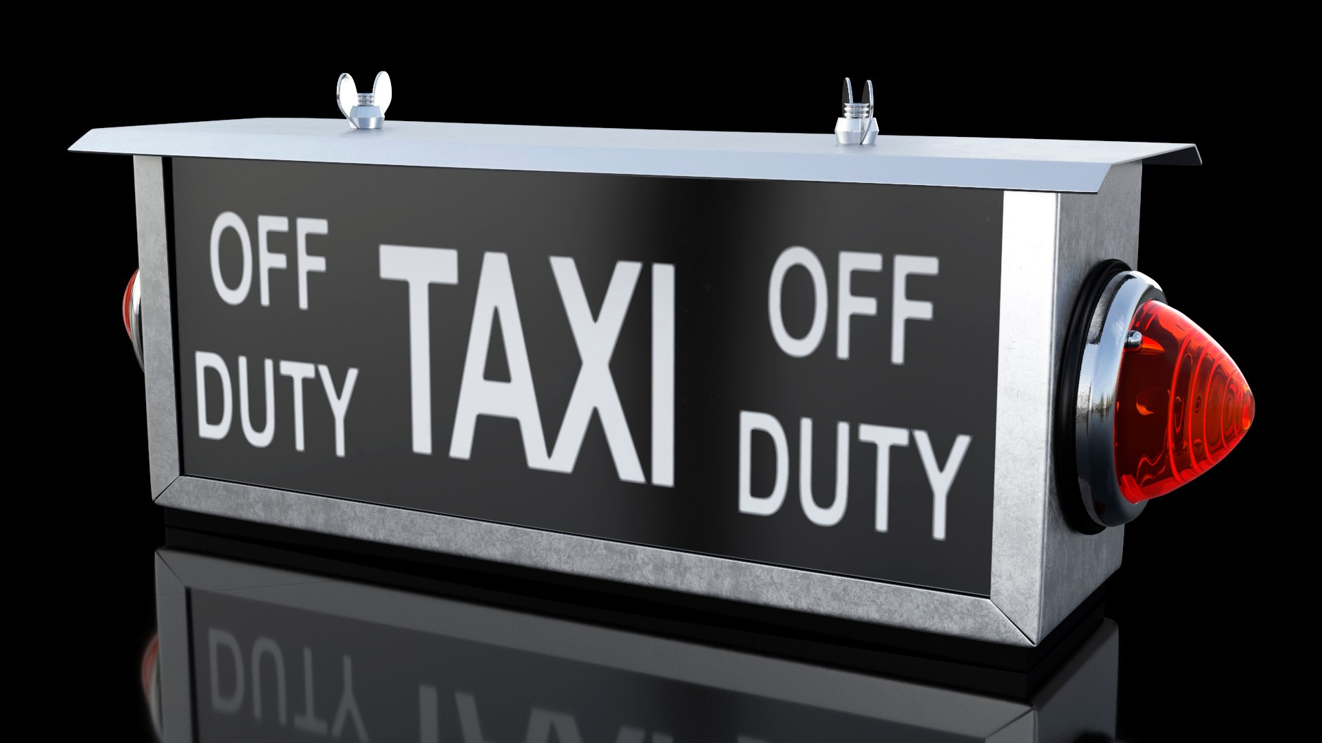 Retro Taxi Sign 3D Model - TurboSquid 2015816