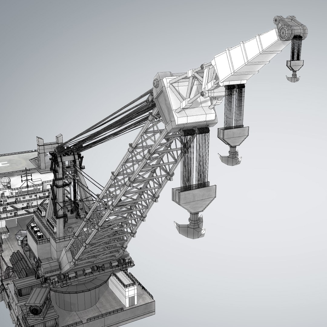3d Model Vessel Derrick Lay
