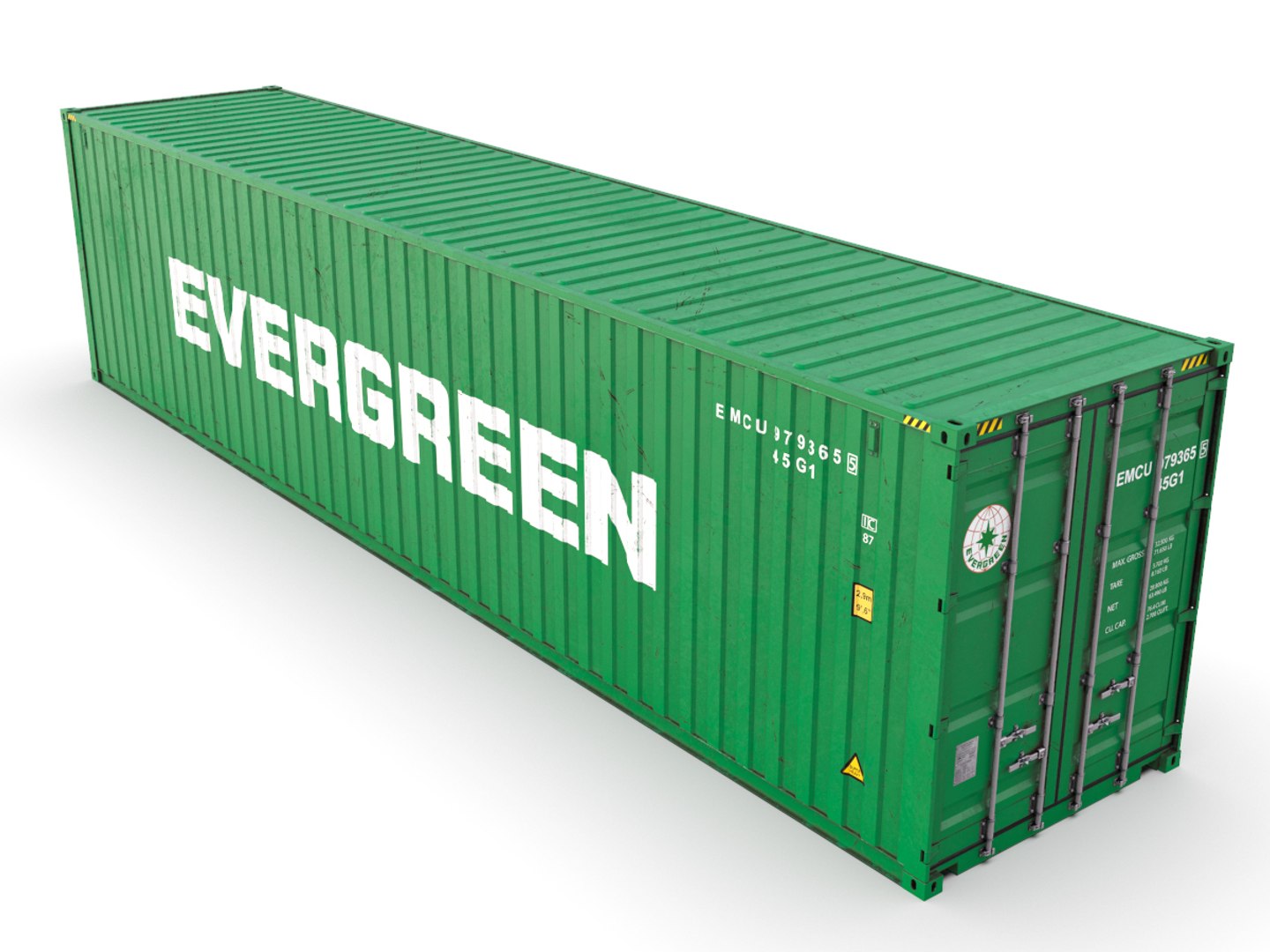 3D Shipping Container Evergreen 40 - TurboSquid 1656120