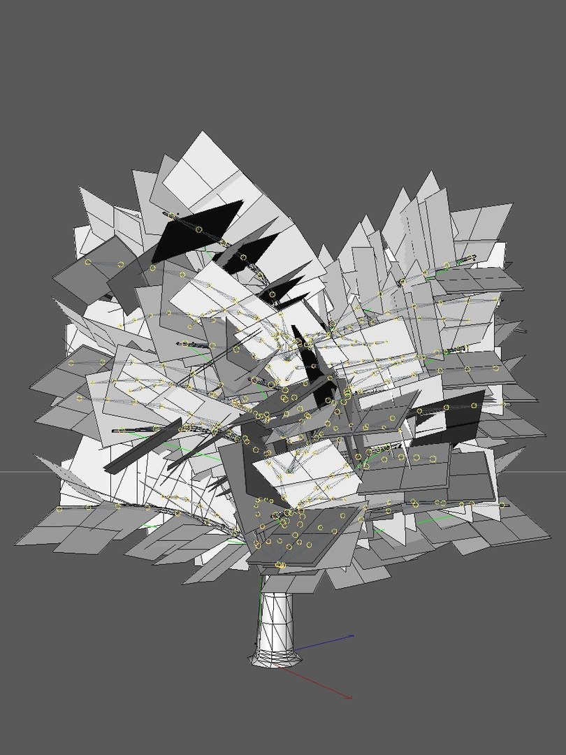 3d bush animations tree model