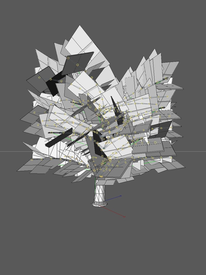 3d bush animations tree model