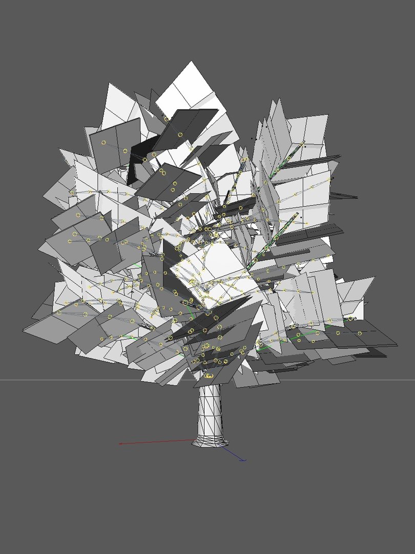 3d bush animations tree model