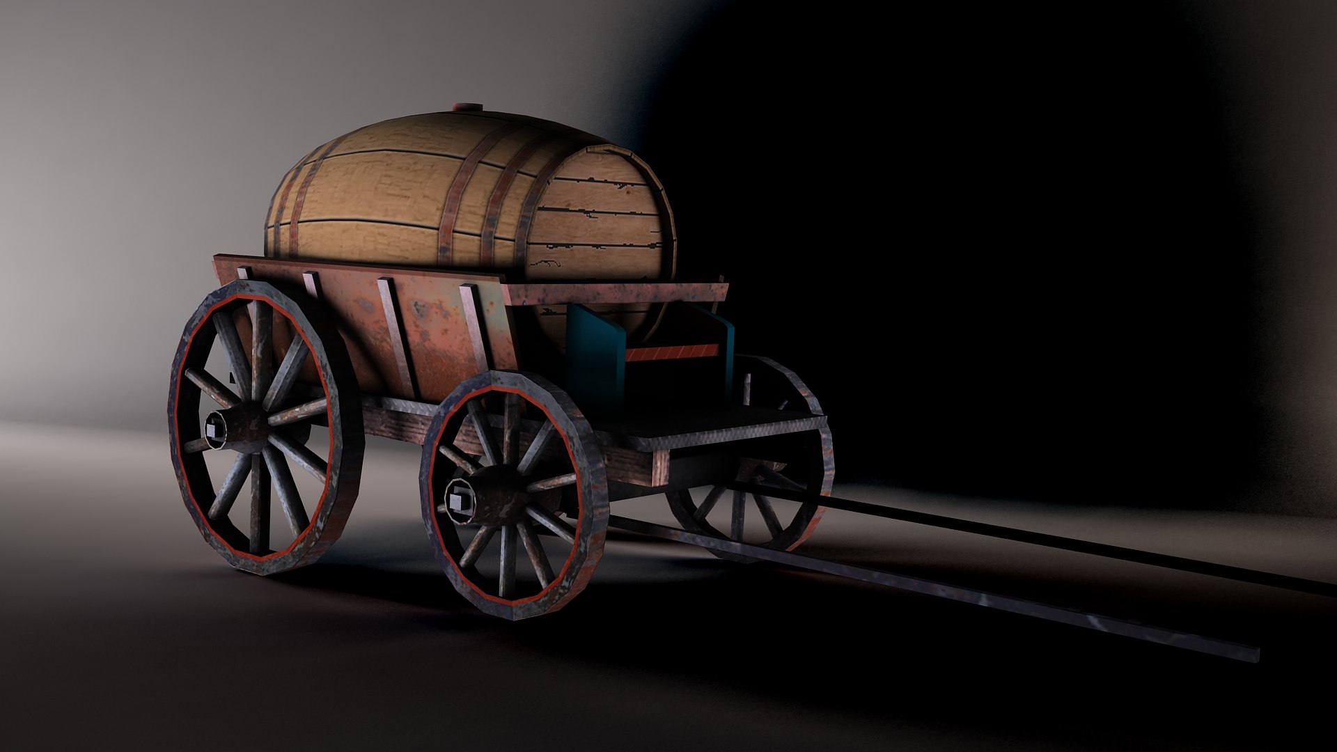 3d ox cart model
