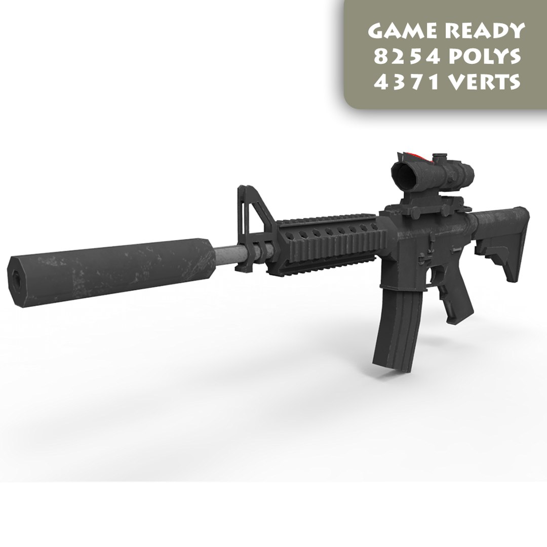 3d Model Ready M4 Acog Games