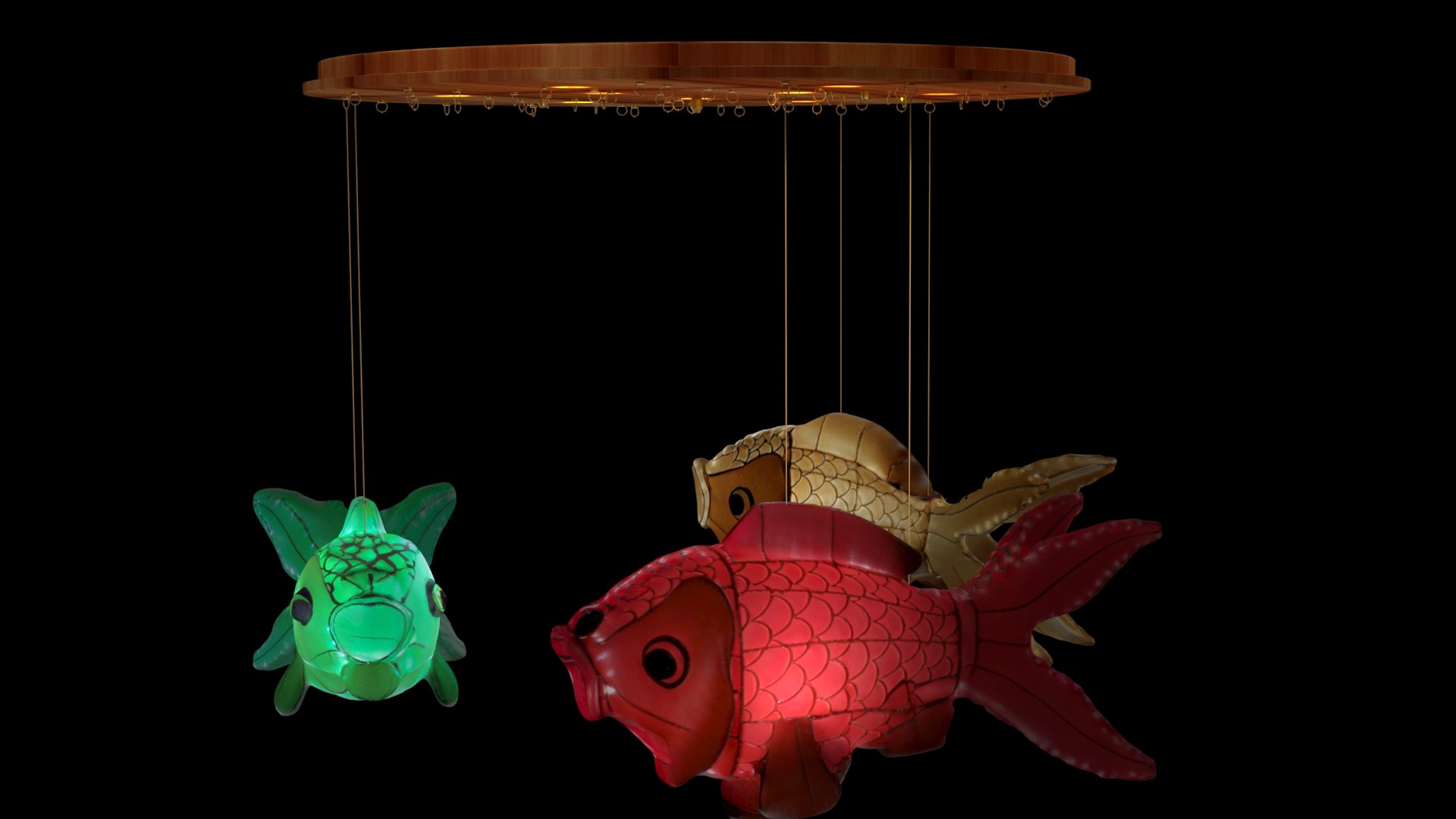 3D Model Chinese Fish Lantern - TurboSquid 2358257