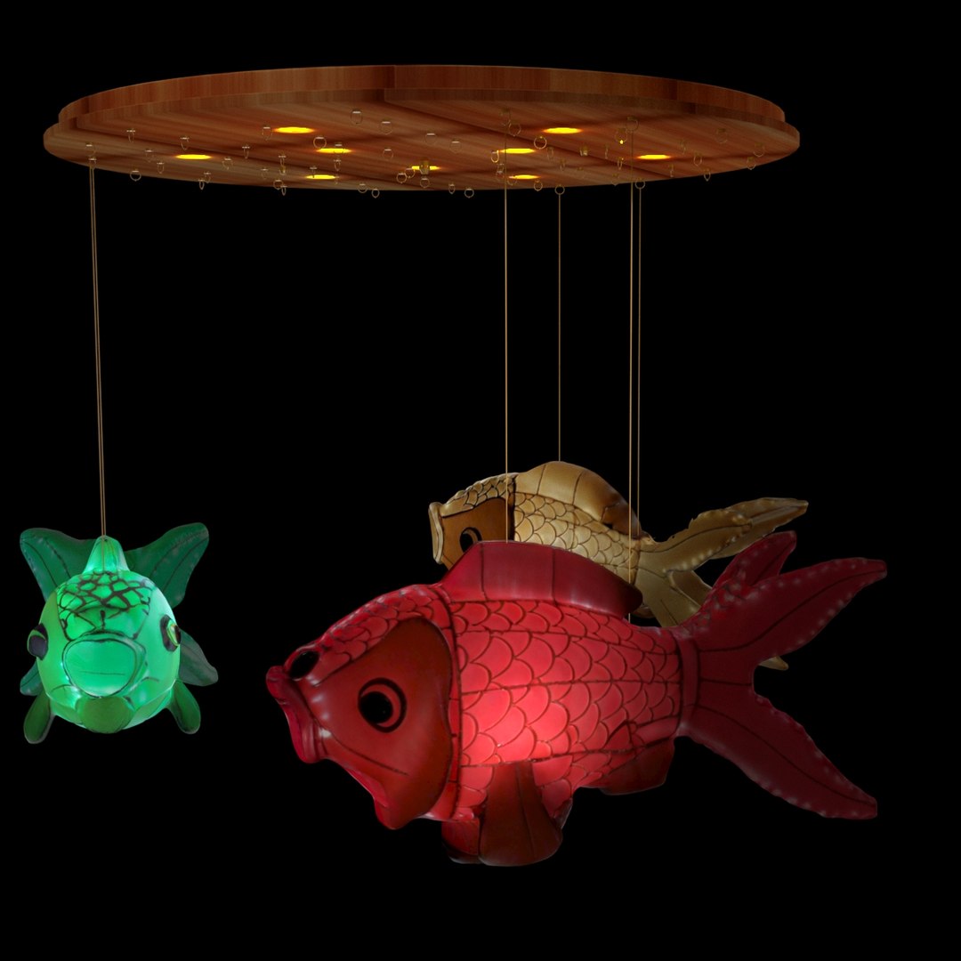 3D Model Chinese Fish Lantern - TurboSquid 2358257