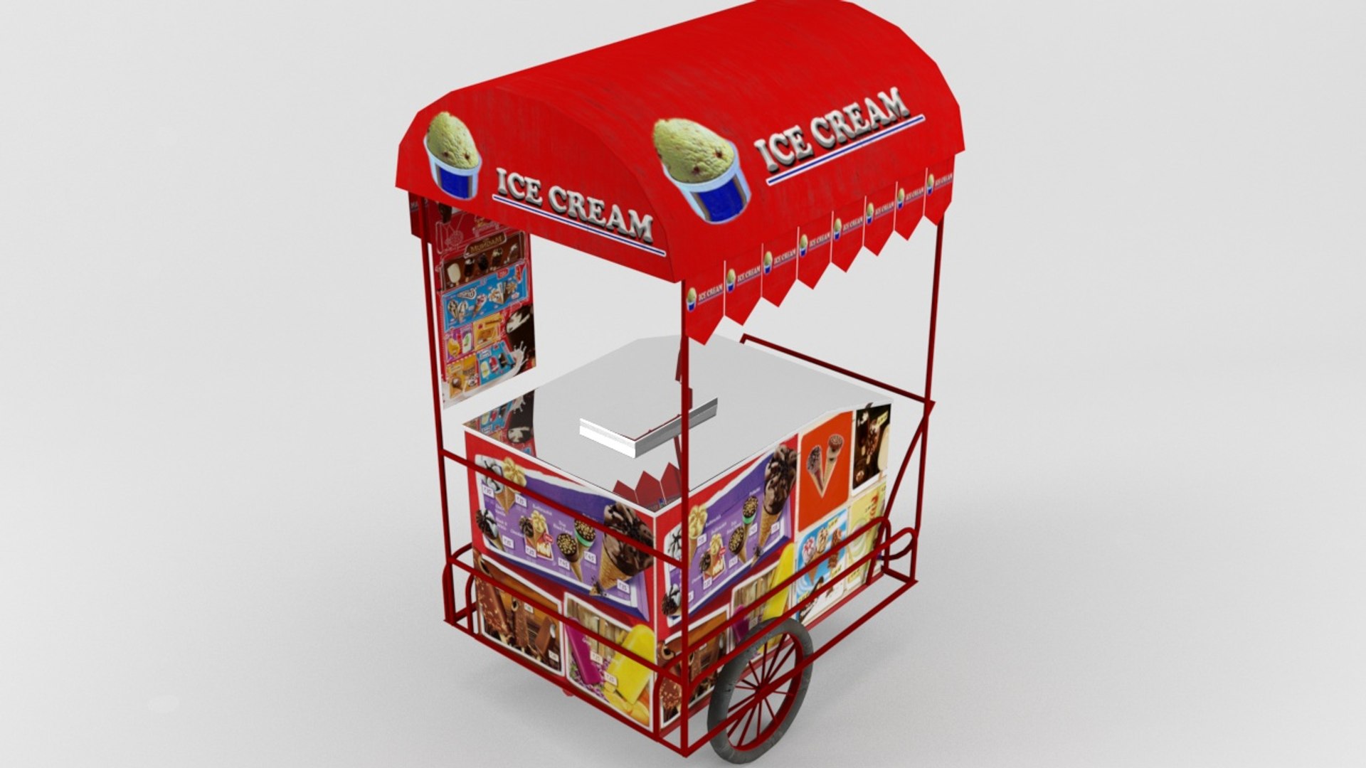 Indian Shopping Carts 3d Model