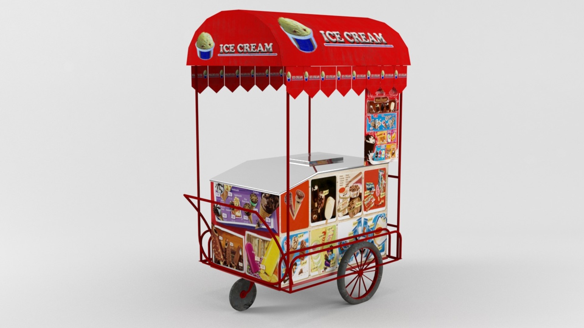 Indian Shopping Carts 3d Model