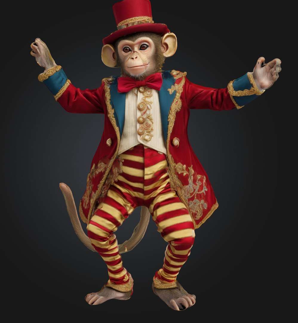 3D Circus Monkey Performer Model - TurboSquid 2423861