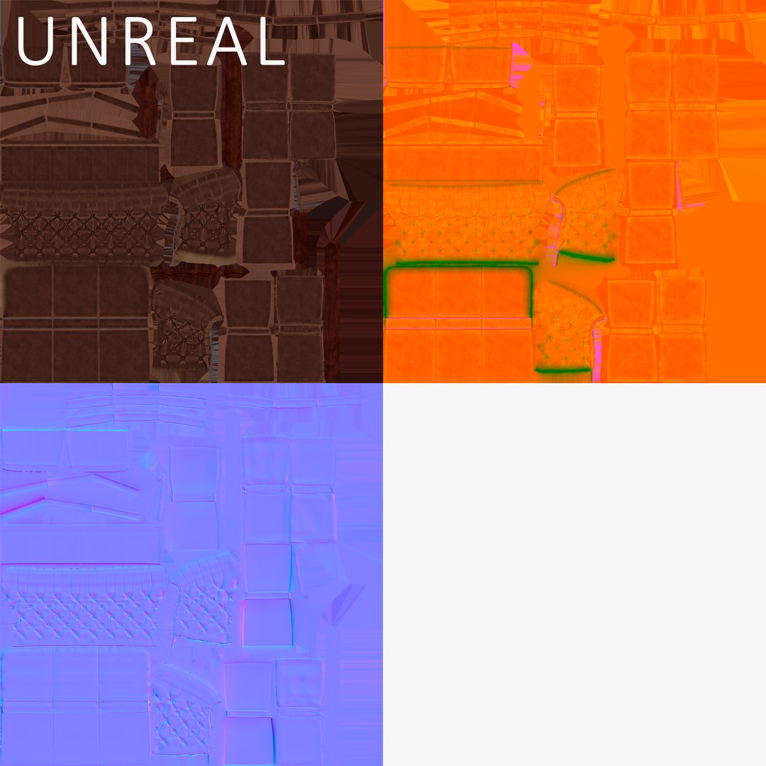 3D realistic mid-poly leather sofa - TurboSquid 1417409