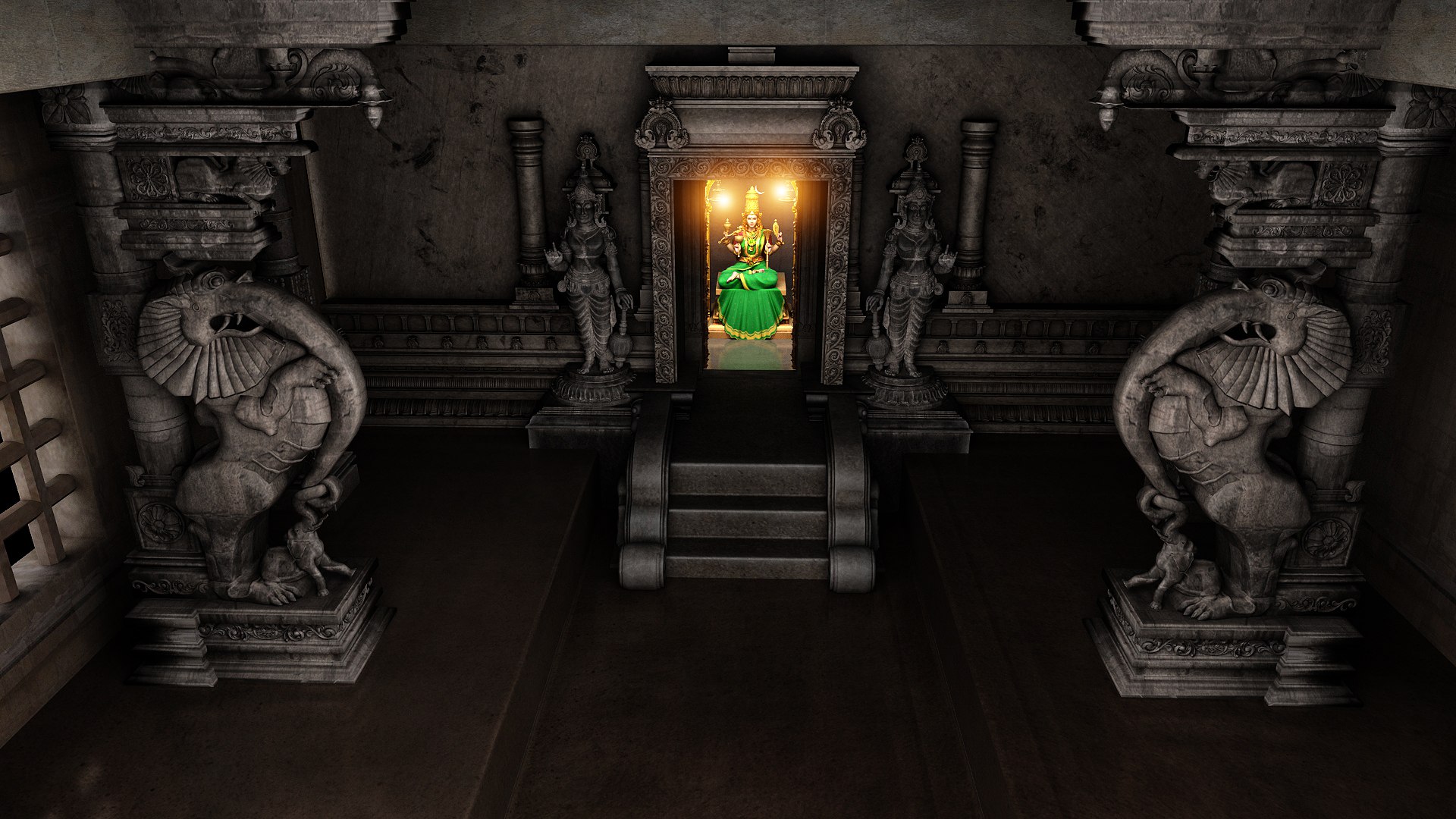 Kamatchi Amman Temple Interior 3D Model - TurboSquid 2343707