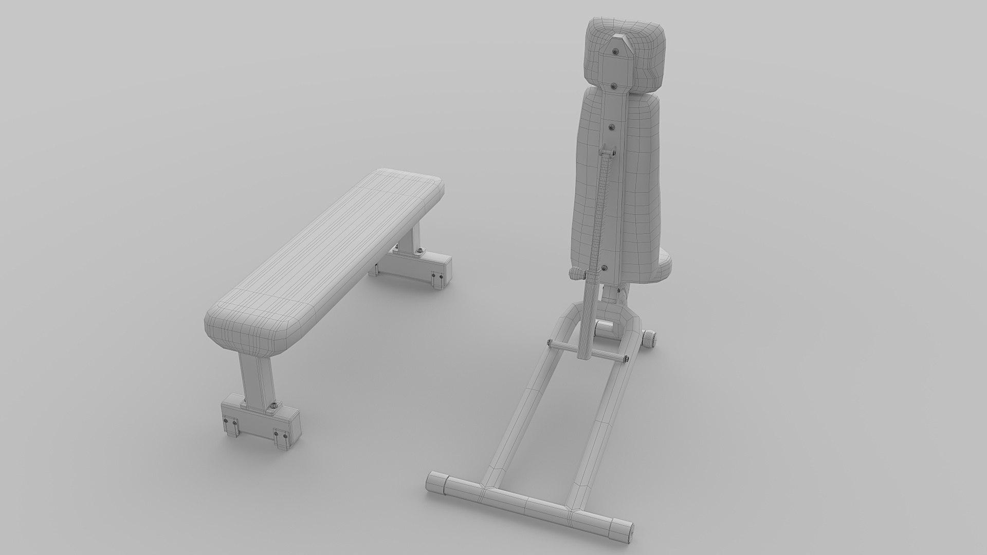 3D Model Weight Benches Set - TurboSquid 2152569