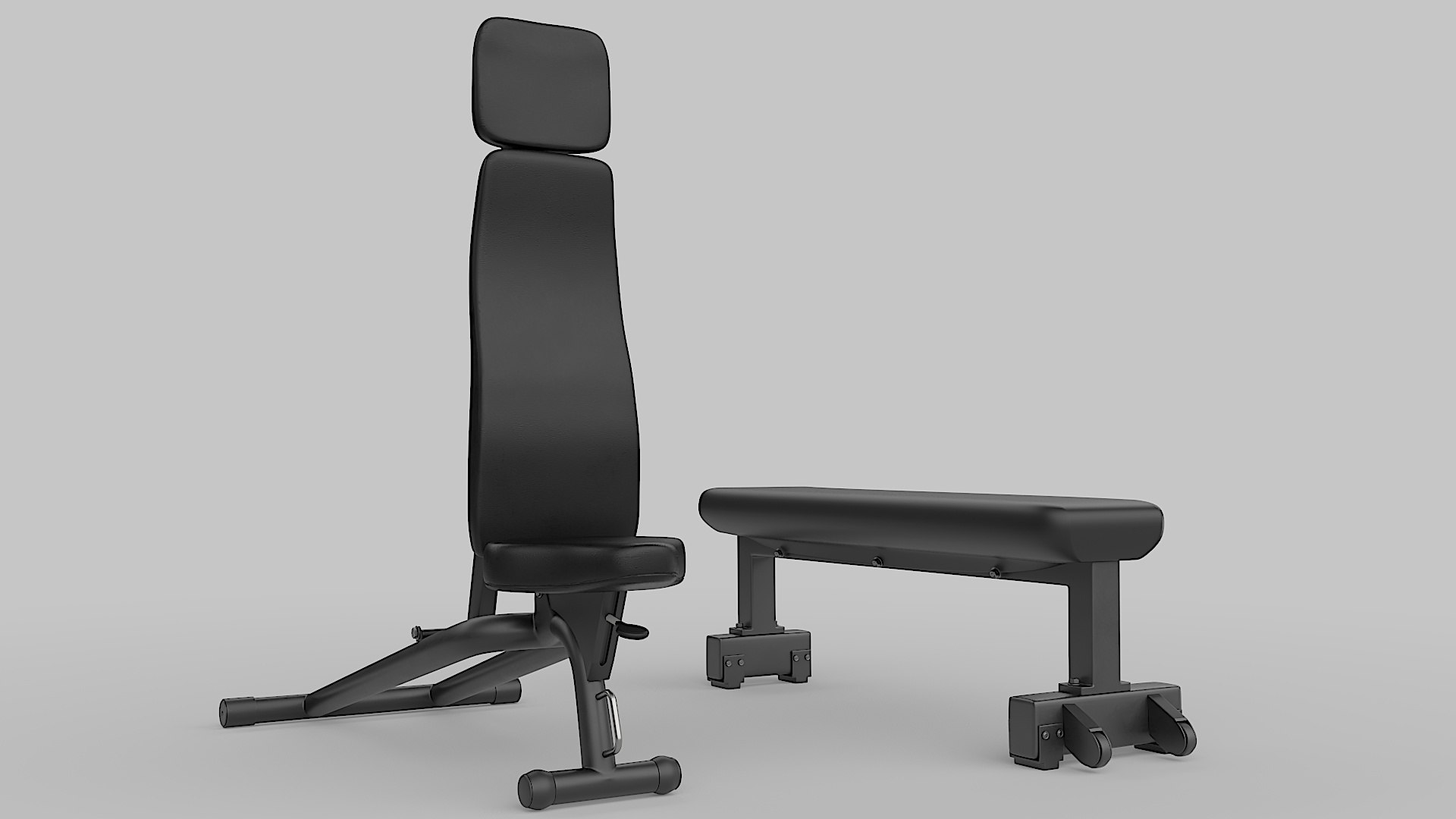 3D Model Weight Benches Set - TurboSquid 2152569