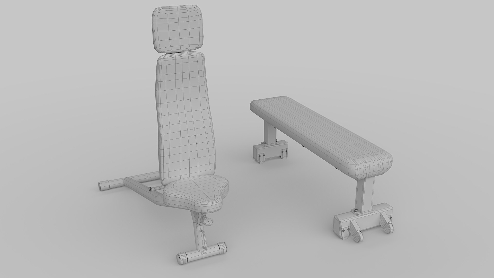 3D Model Weight Benches Set - TurboSquid 2152569