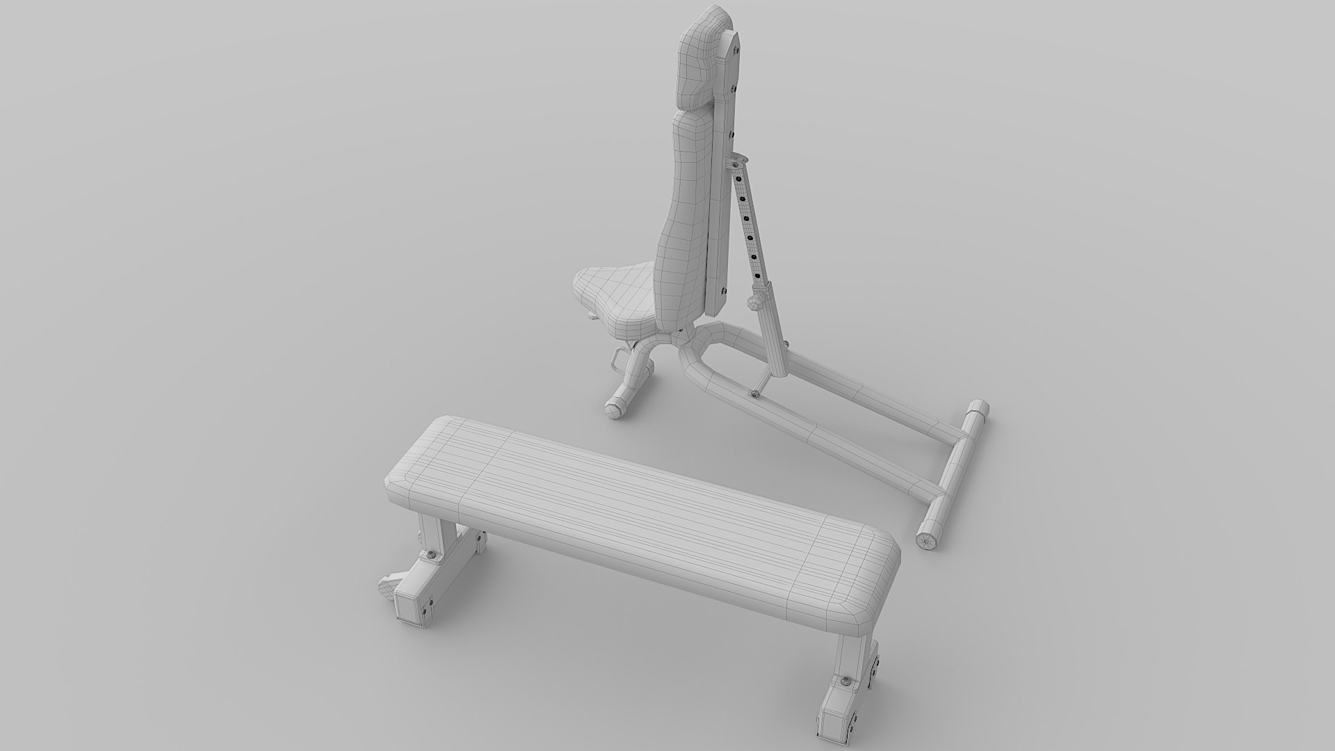 3D Model Weight Benches Set - TurboSquid 2152569