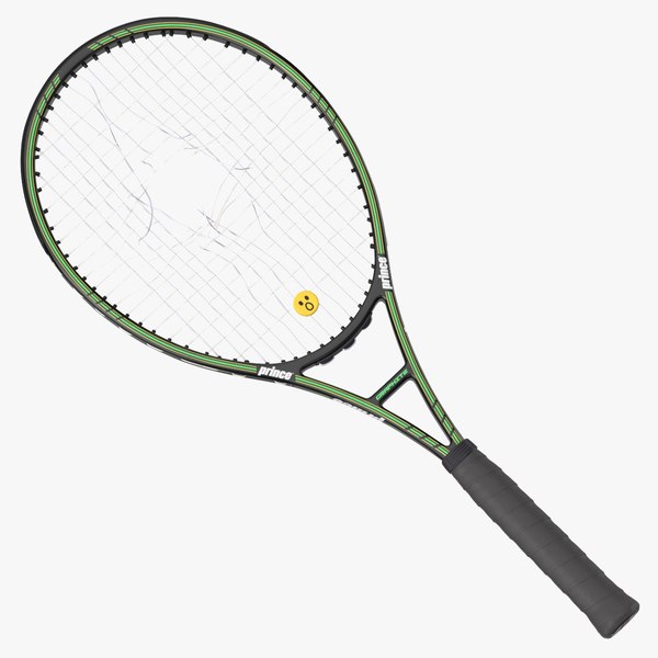3d model tennis racket ball